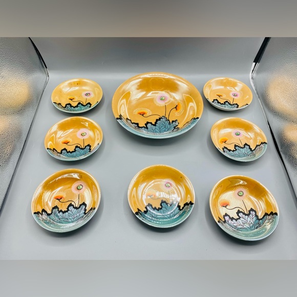 Hand Crafted | Dining | 8 Vintage Hand Painted Japan Made Lusterware ...